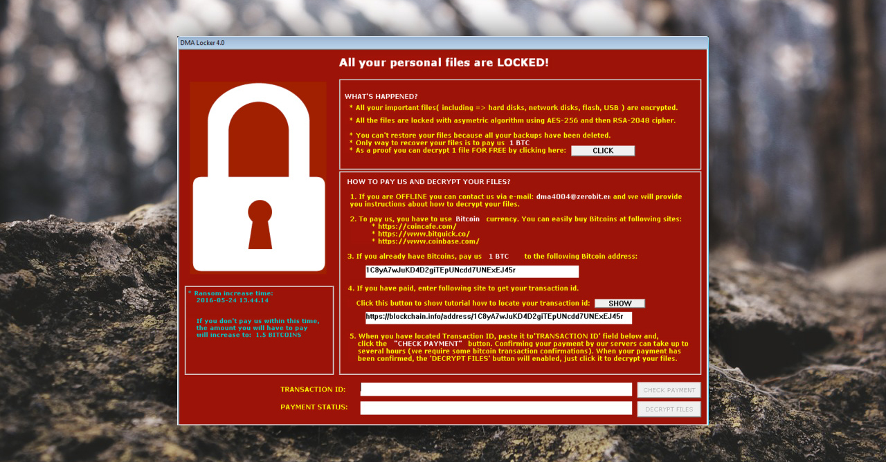 DMA Locker ransomware ready for mass distribution - Help Net Security